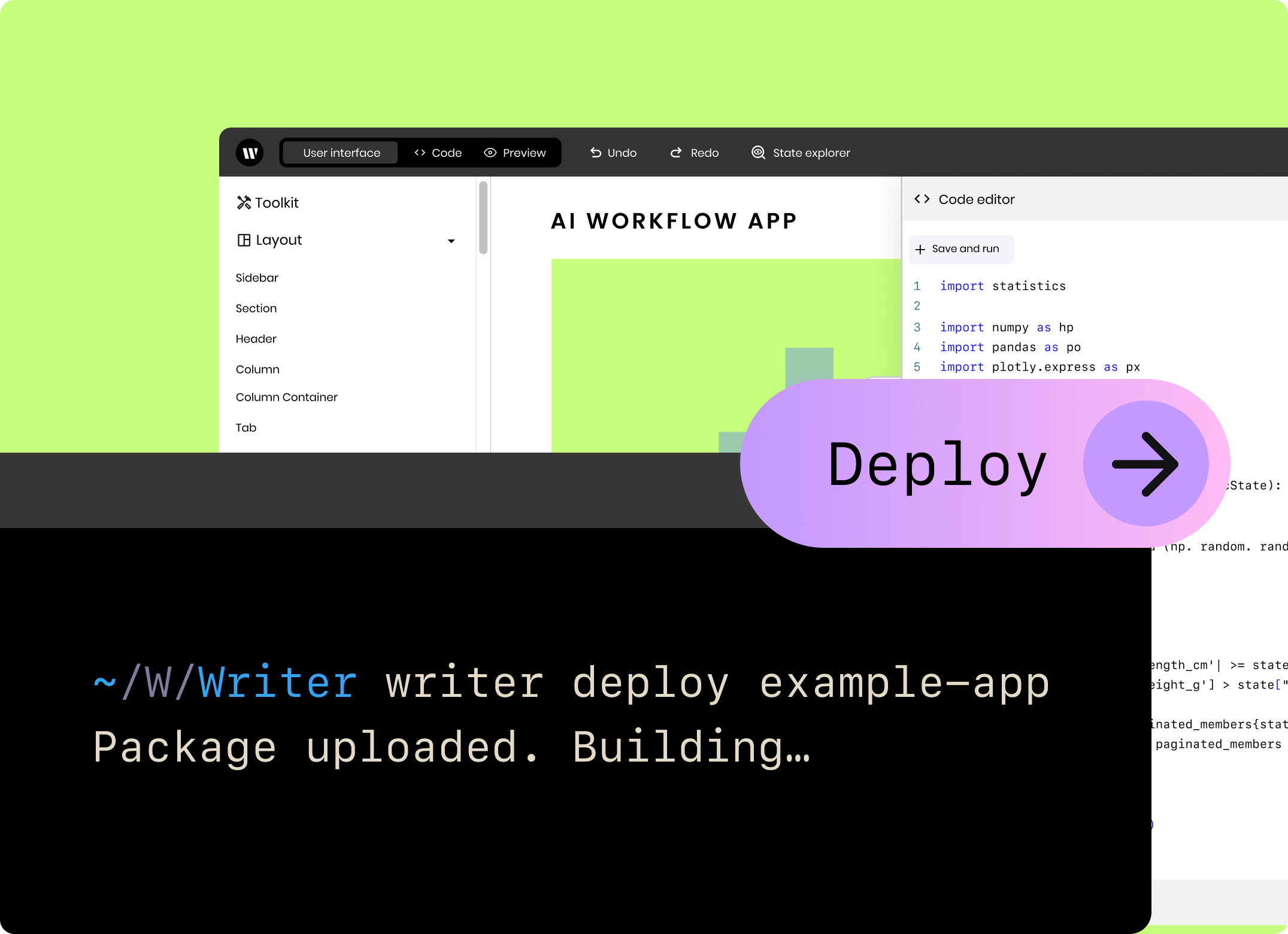 Build AI apps with Writer AI Studio
