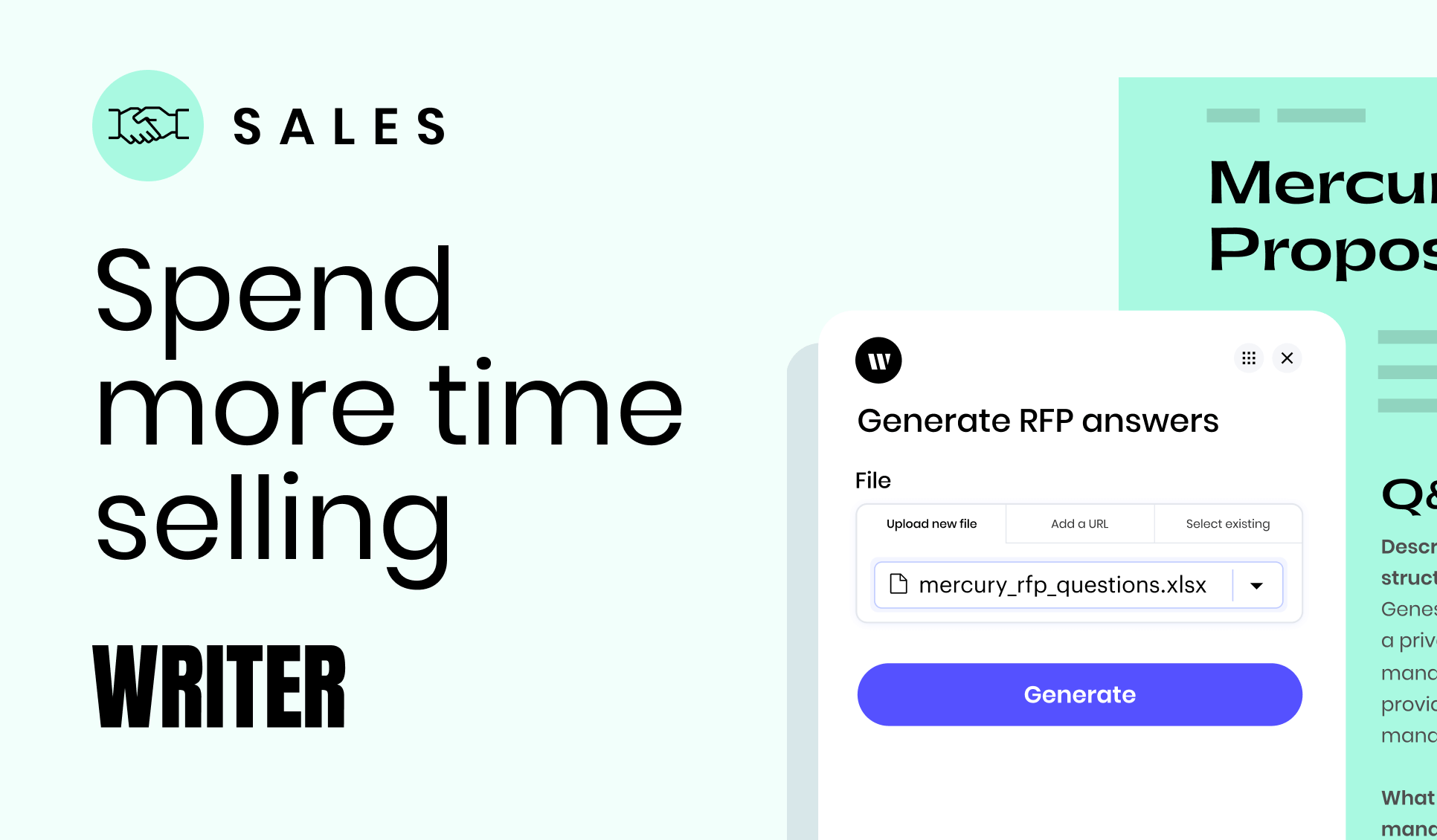 Generative AI for sales - WRITER